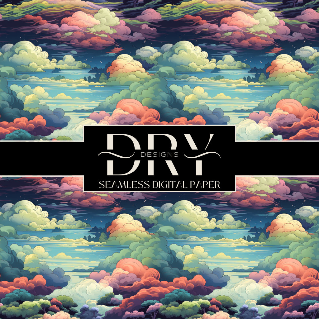 Anime Style SEAMLESS Craft Digital Paper, Instant Download, Sublimation ...