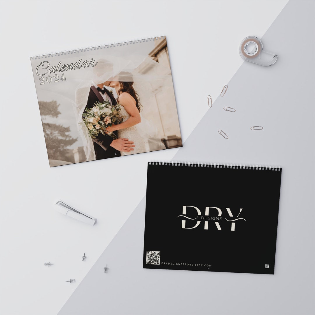 Personalized Custom 2024 Wall Calendar, Upload Your Own Photos Such as Wedding Family Travel New ...