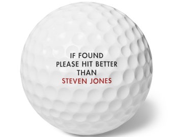 Personalized Funny Golf Balls, 6 Pack, Custom Golf Gift for Fathers Day ...