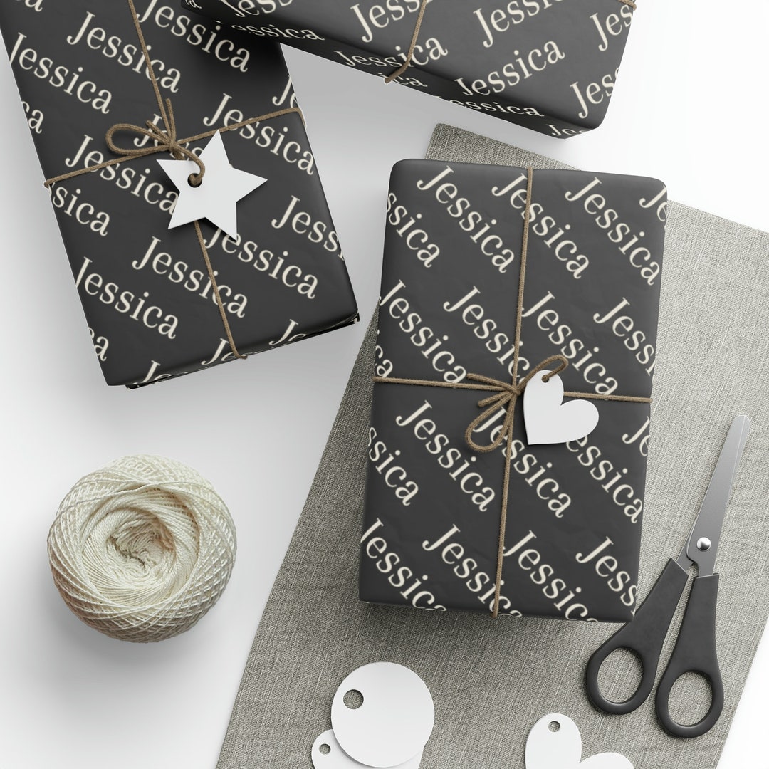 Personalized Luxury Wrapping Paper, Premium Monogram Holiday or ...