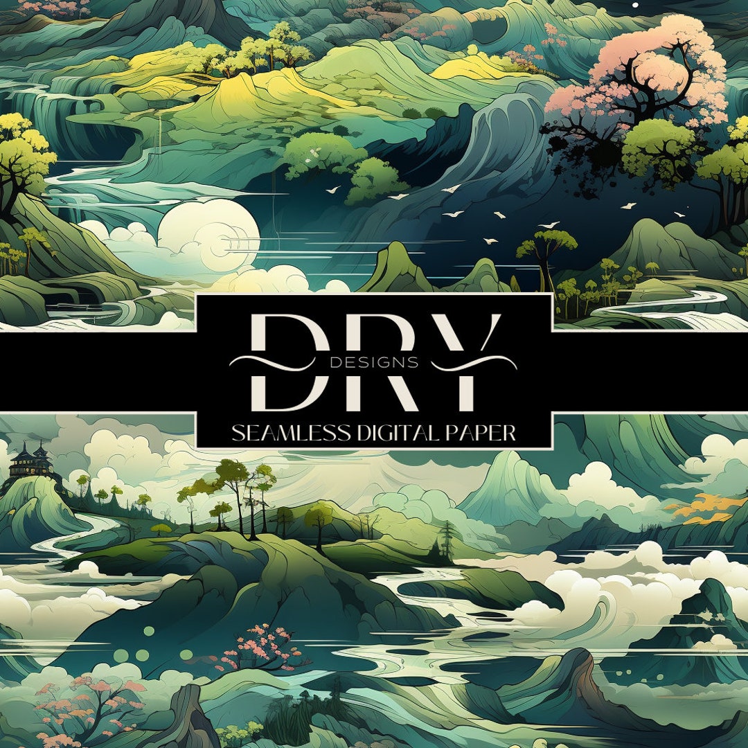 Anime Style SEAMLESS Craft Digital Paper, Instant Download, Sublimation ...