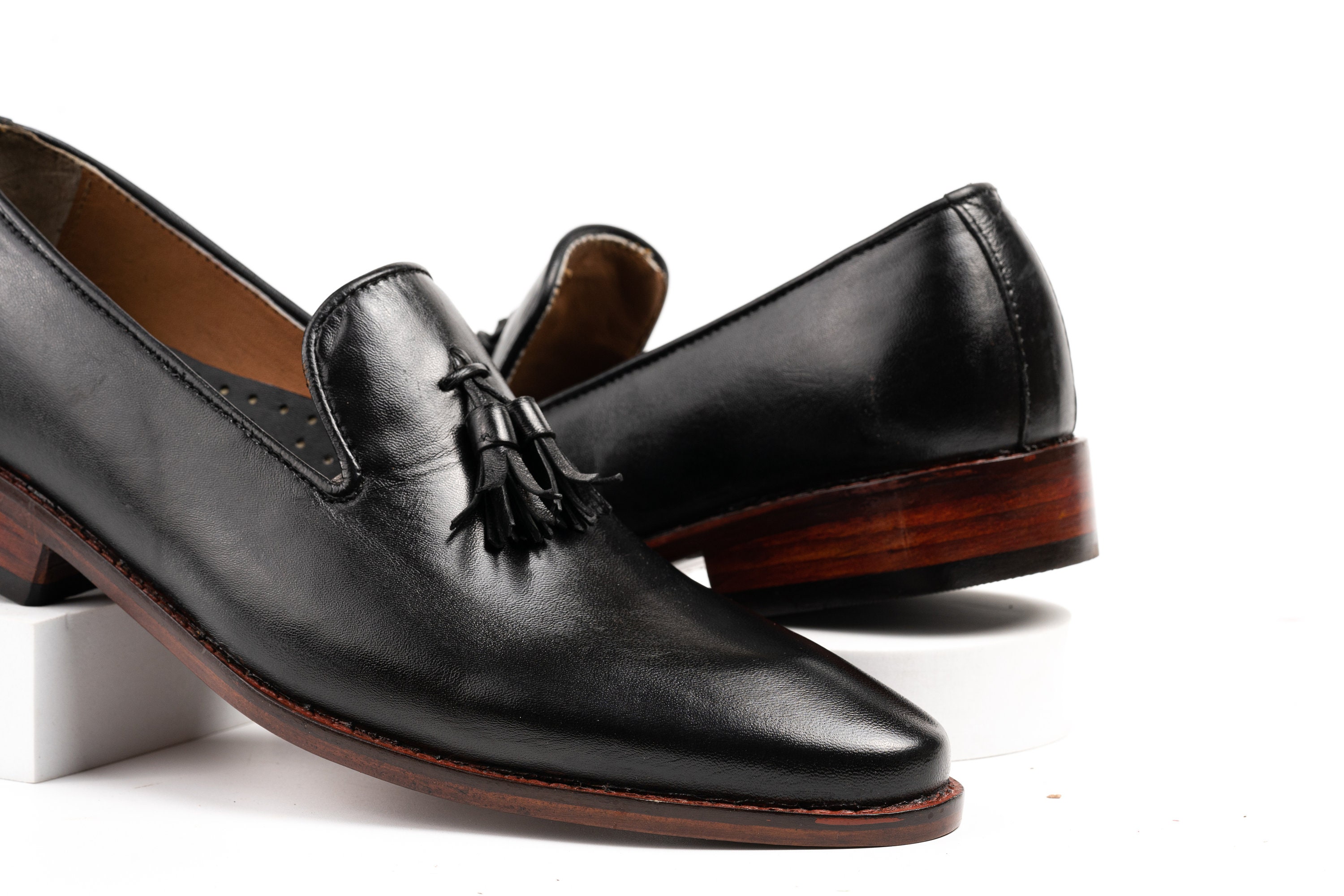 Wholecut Loafer Slip in Sleek Exotic Collection Loafer Shoes Handmade ...