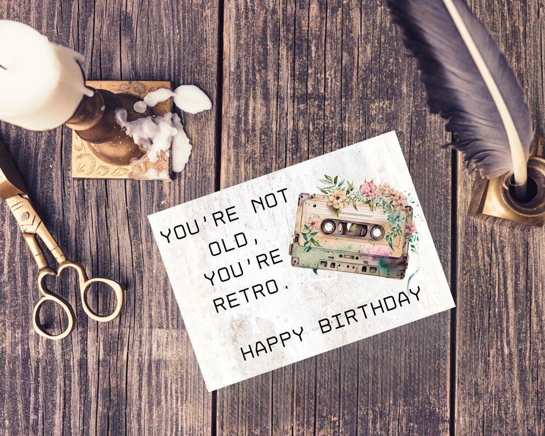 Retro Birthday Card Funny Birthday Card Printable Birthday Card Digital Download - Etsy
