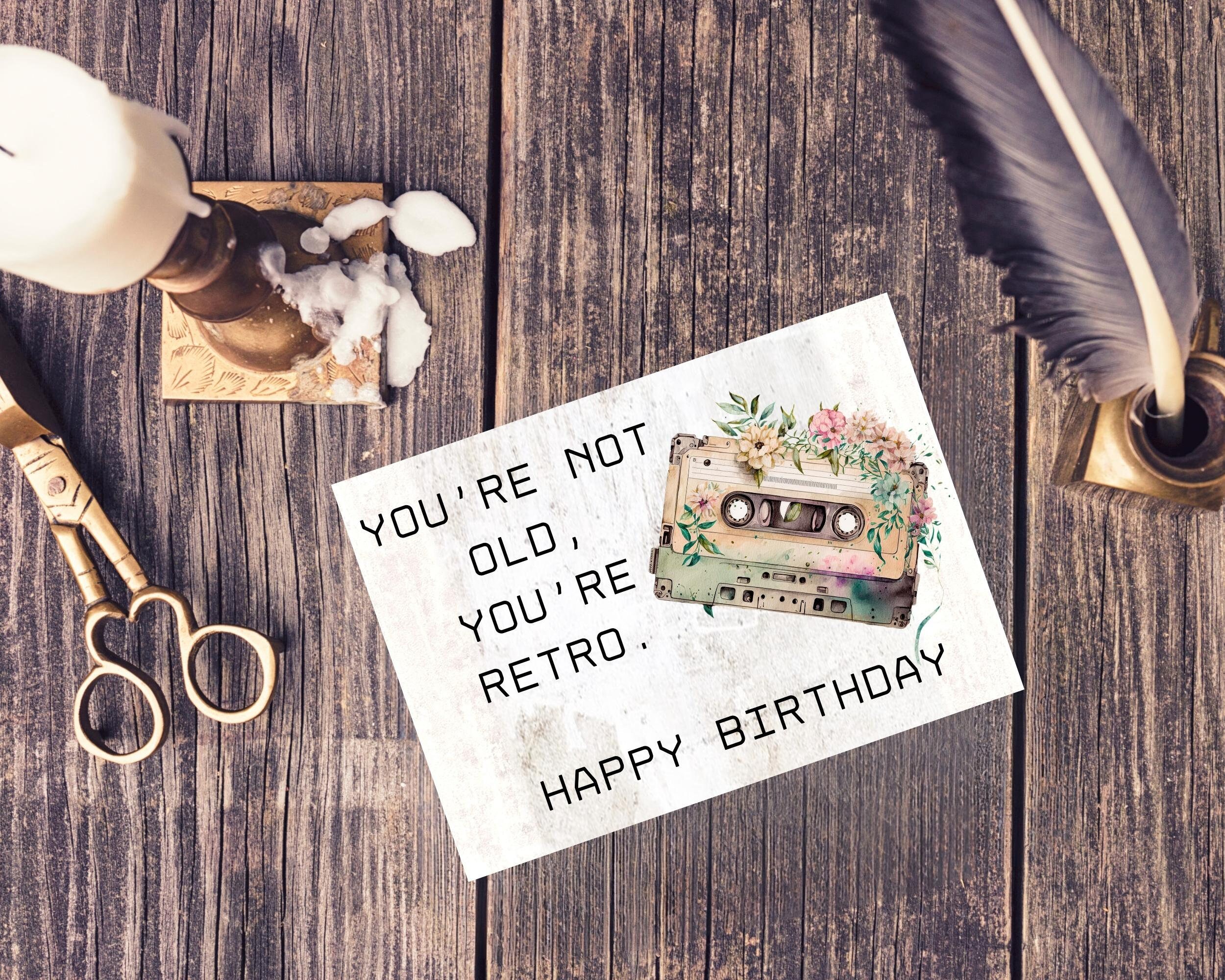 Retro Birthday Card Funny Birthday Card Printable Birthday Card Digital ...