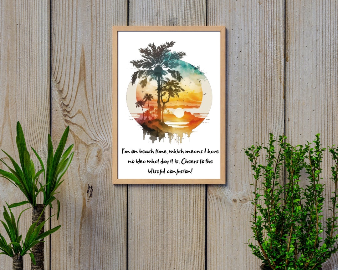 Beach Time Wall Art Summer Wall Art Summer Sunset - Etsy