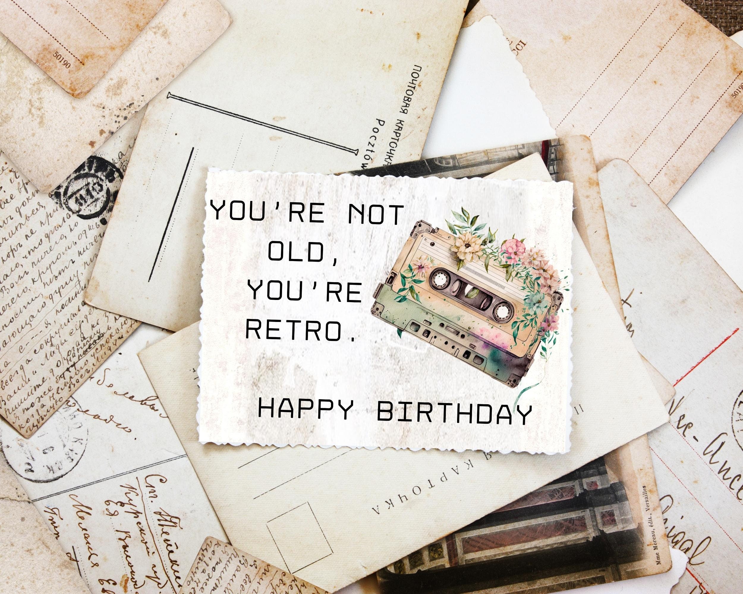 Retro Birthday Card Funny Birthday Card Printable Birthday Card Digital Download - Etsy