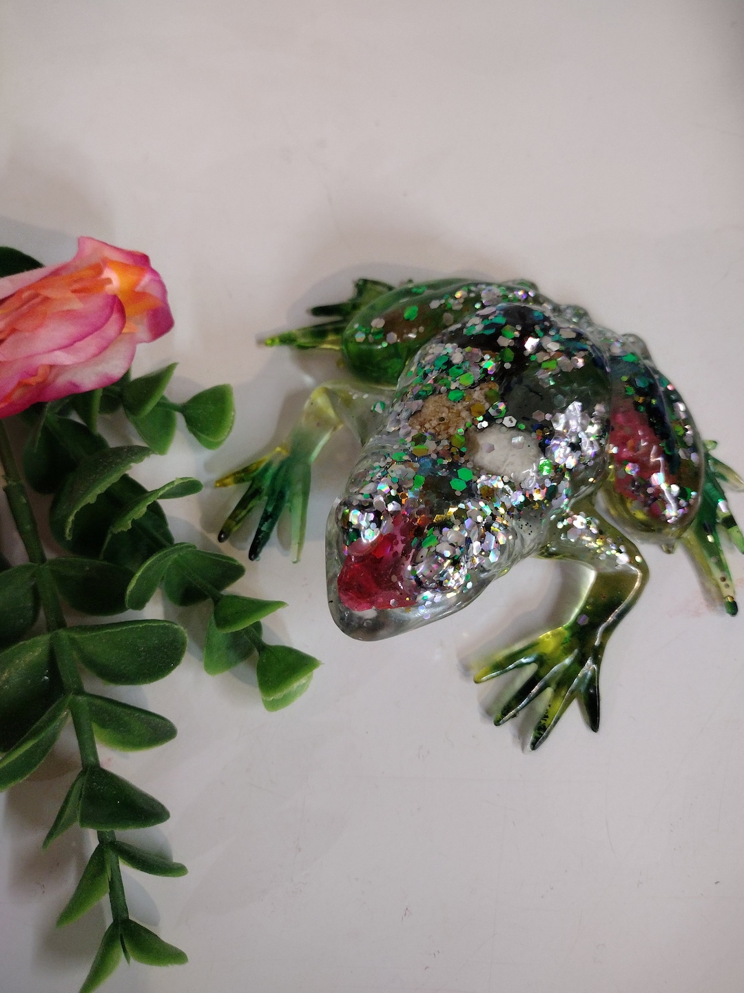 Resin Paperweight, Sparkly, Frog Decoration - Etsy