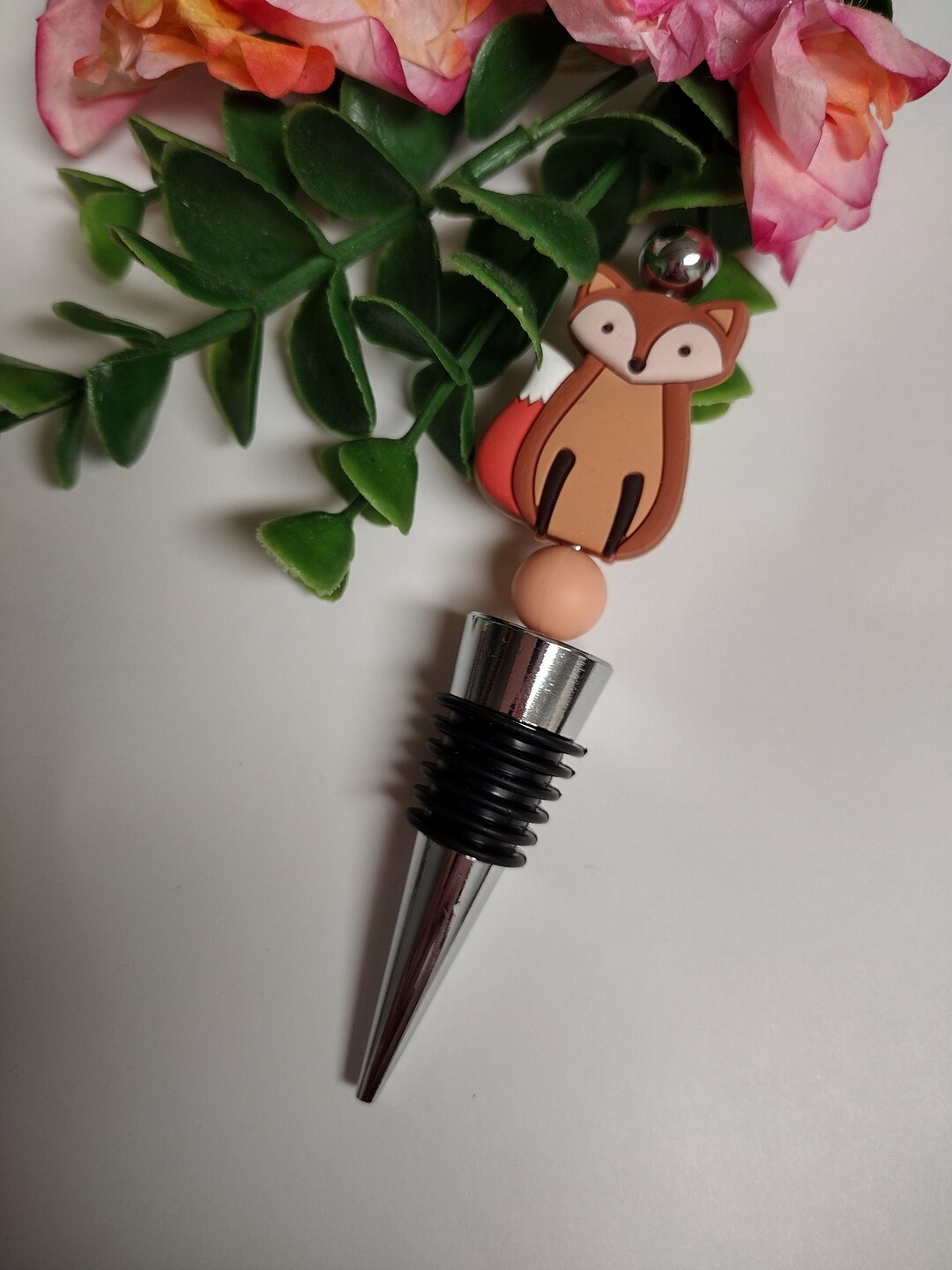 Beaded Metal Wine Bottle Stopper, for Birthday Gift, Holiday Gift Idea ...