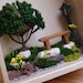 Tiny Bench Handmade Art Miniature Forest Tree Terrarium Art Diorama ...