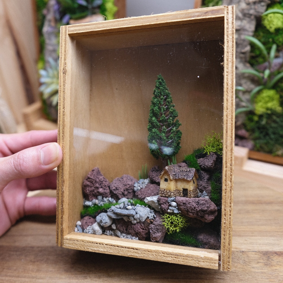 Miniature Cottage House Terrarium Decor Pre-assembled Kit - Etsy