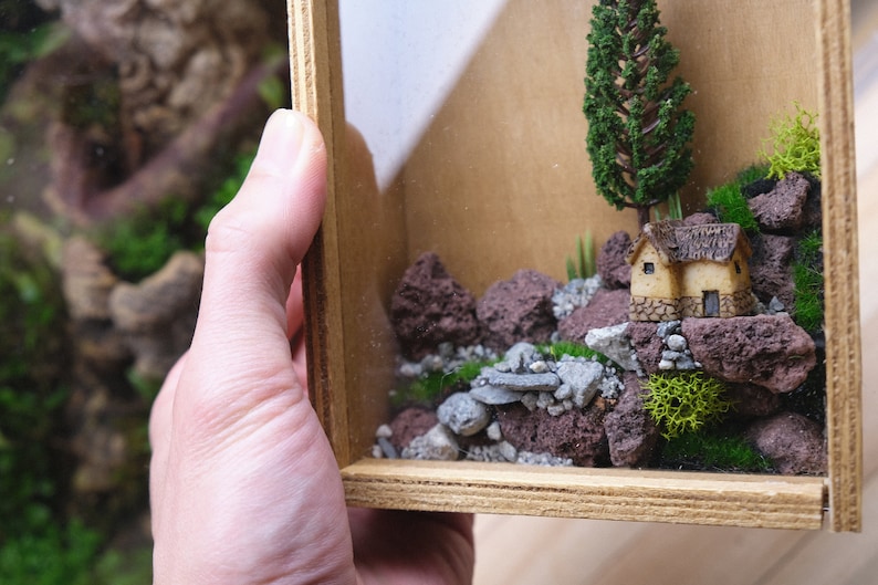 Miniature Cottage House Terrarium Decor Pre-assembled Kit - Etsy