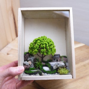 Tiny House Terrarium, Handmade Art, Fairy House, Miniature House, Tiny ...