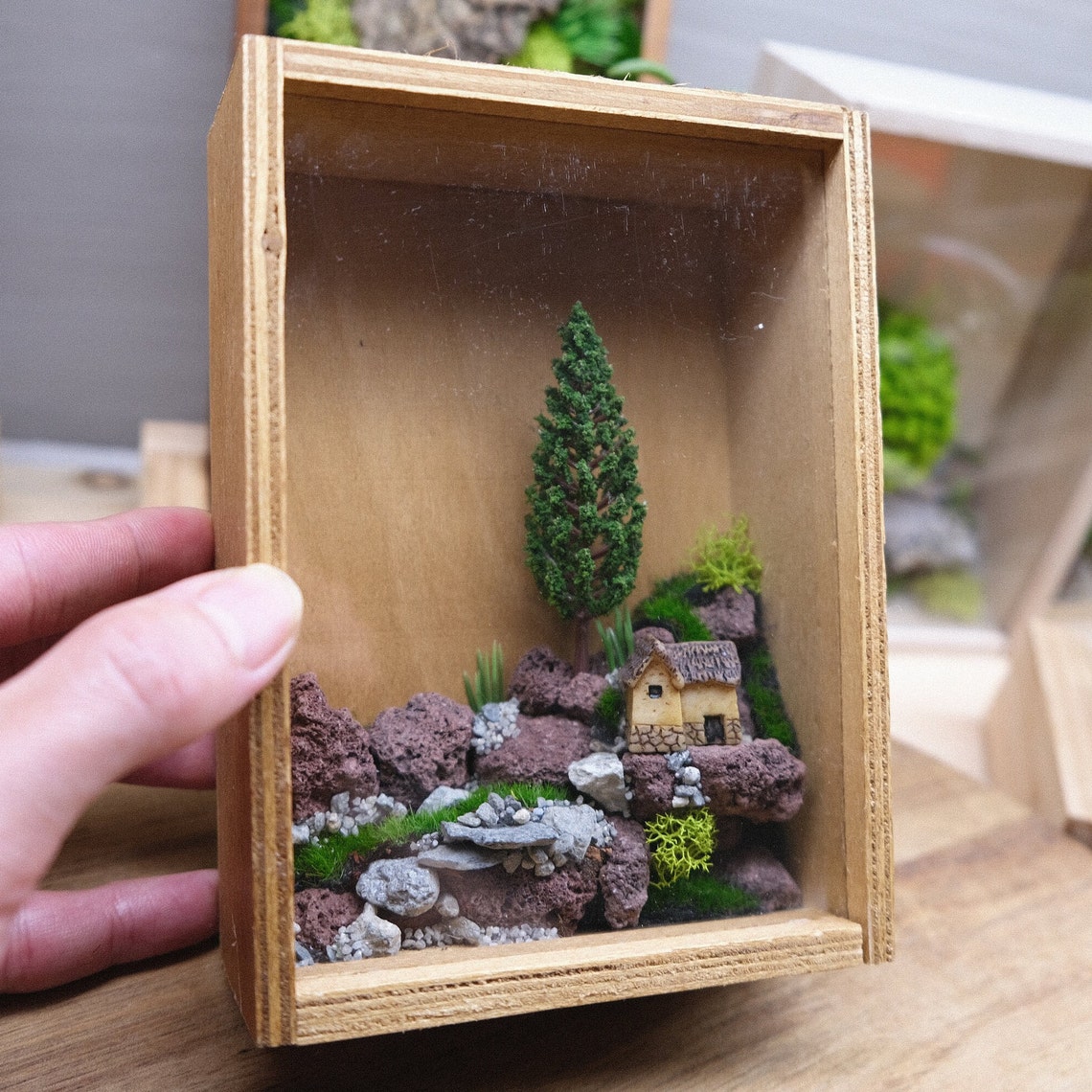 Miniature Cottage House Terrarium Decor Pre-assembled Kit - Etsy