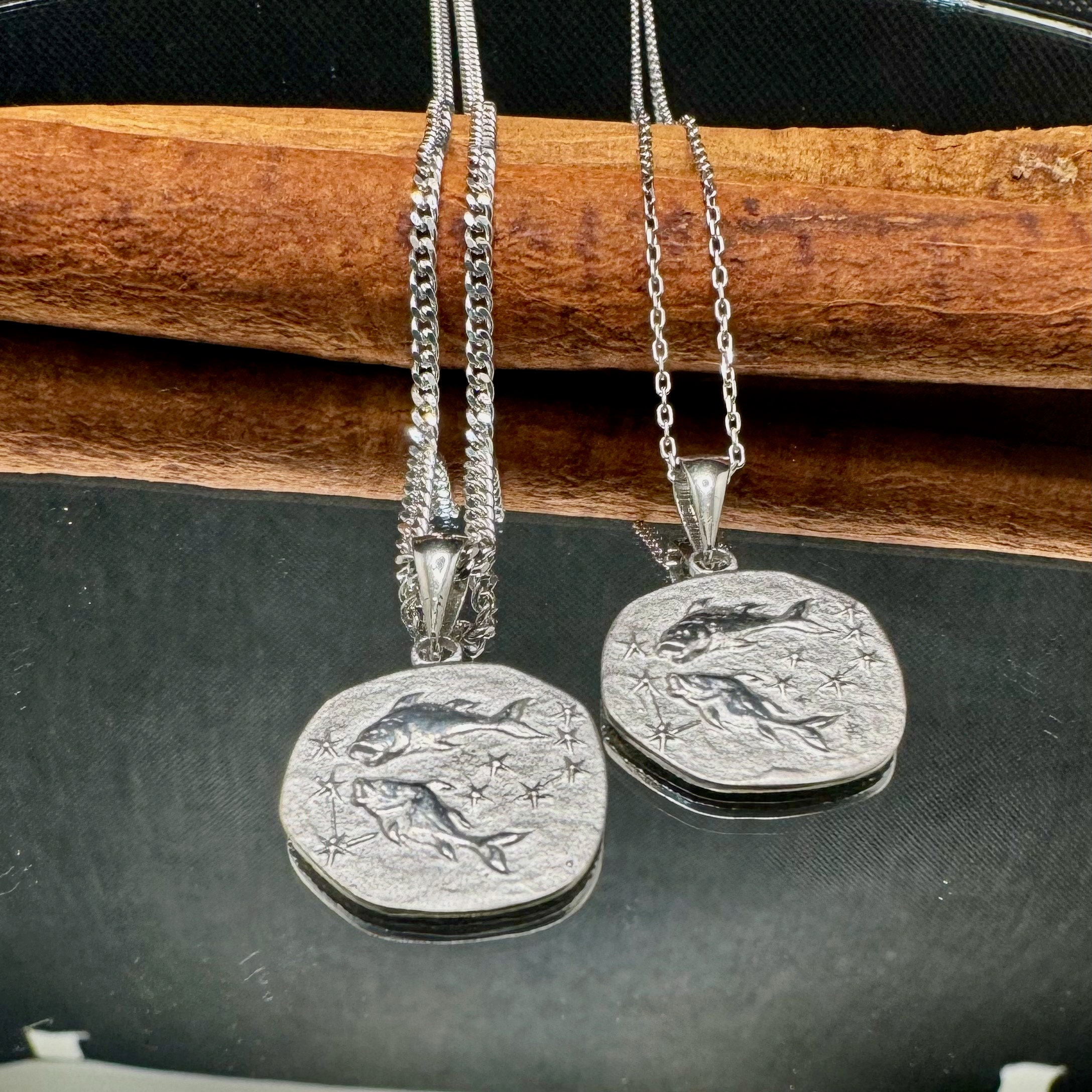 Sterling Silver Pisces Necklace: Gold-plated Zodiac Sign Pendant - Etsy
