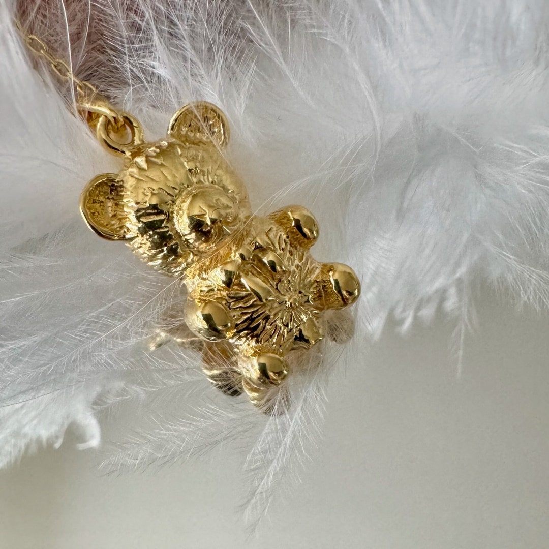 Bear Pendant, 925 Sterling Silver Bear Necklace, Animal Pendant, Unique ...