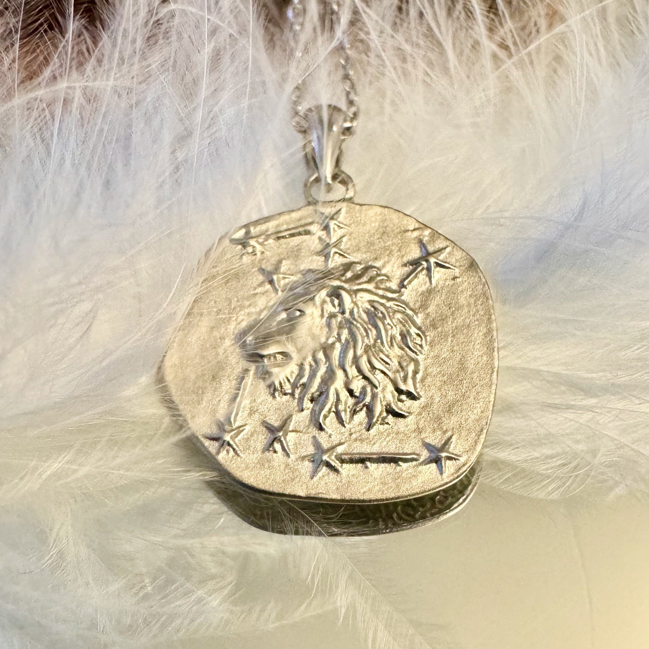 Sterling Silver Leo Necklace, Gold Leo Pendant, Zodiac Sign Charm, Gold ...