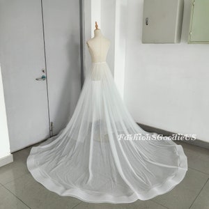 Two Layers Plain Tulle Bridal Train, Detachable Wedding Dress Train ...