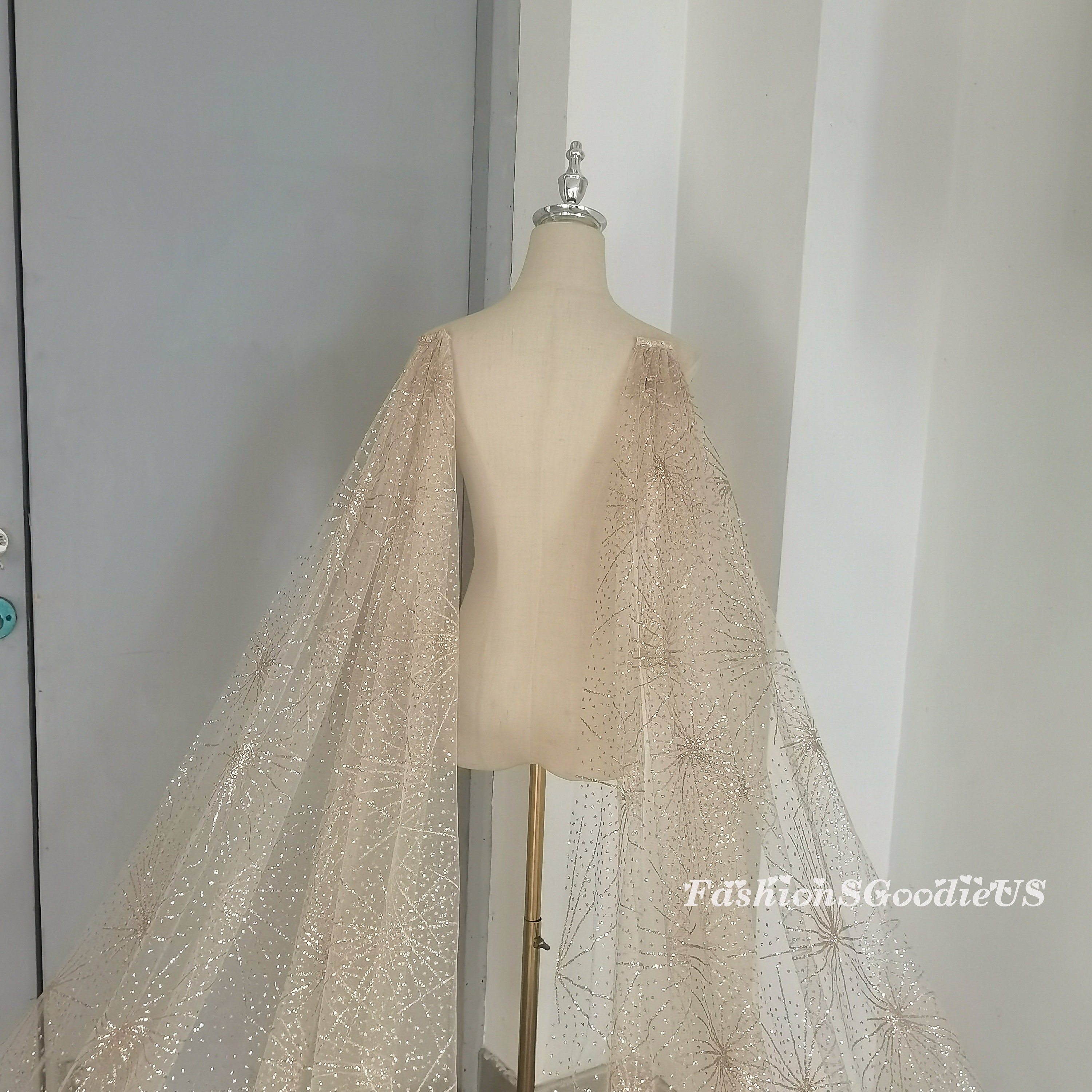 Gorgeous Gold Fireworks Wedding Wings, Starry Wings, Shoulder Veil ...