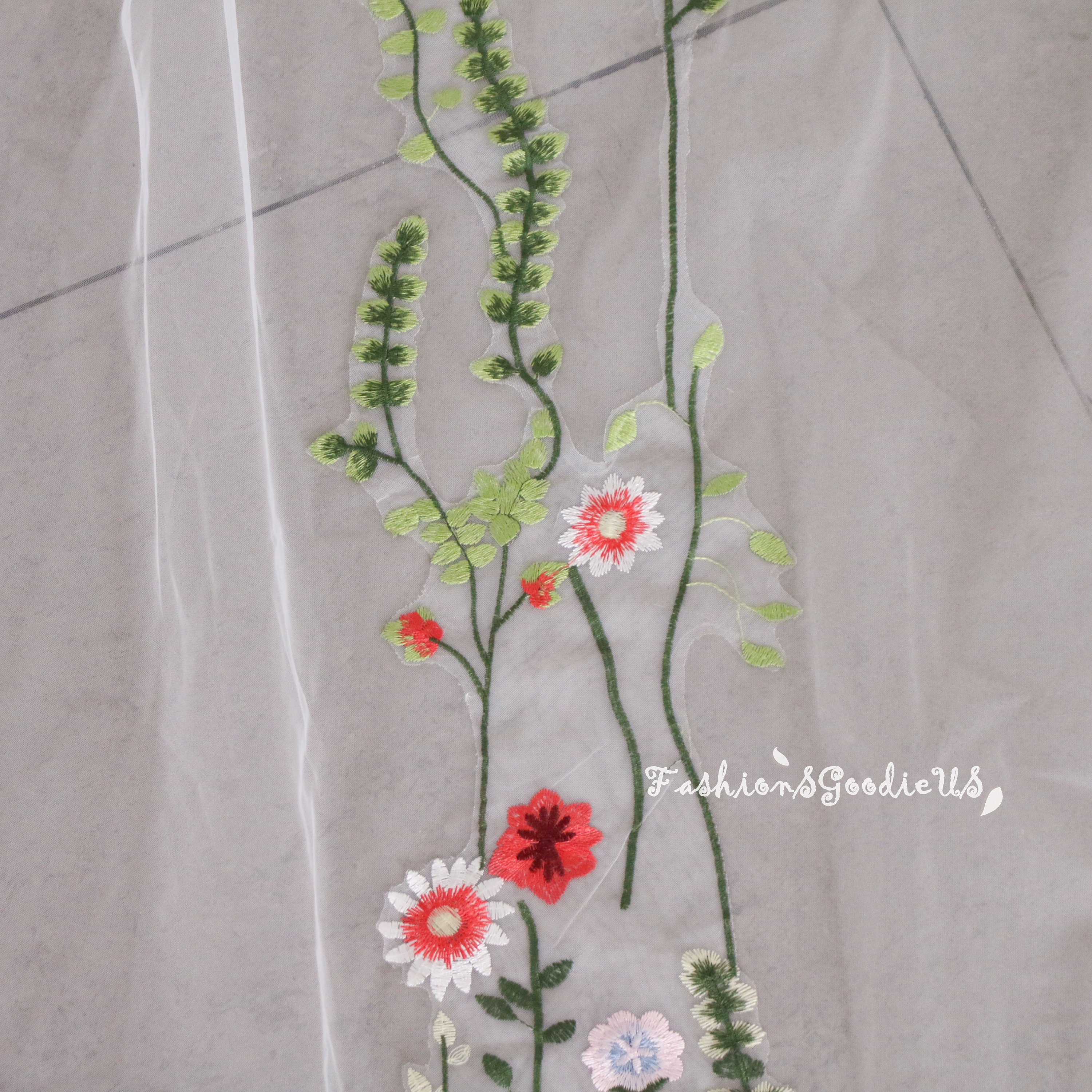 Wildflower Veil for Bride, Colorful Flowers Wedding Veil, Secret Garden ...