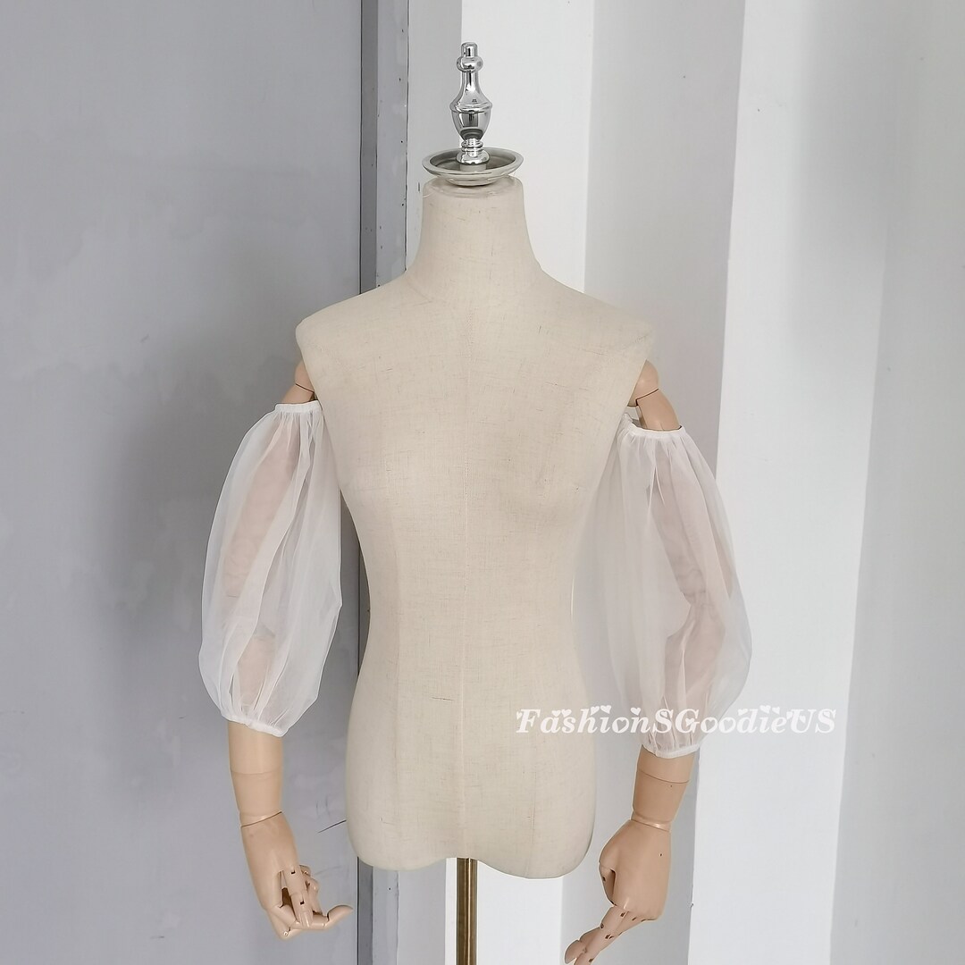 Fairy Detachable Tulle Sleeves, Puff Wedding Sleeves, Detachable ...