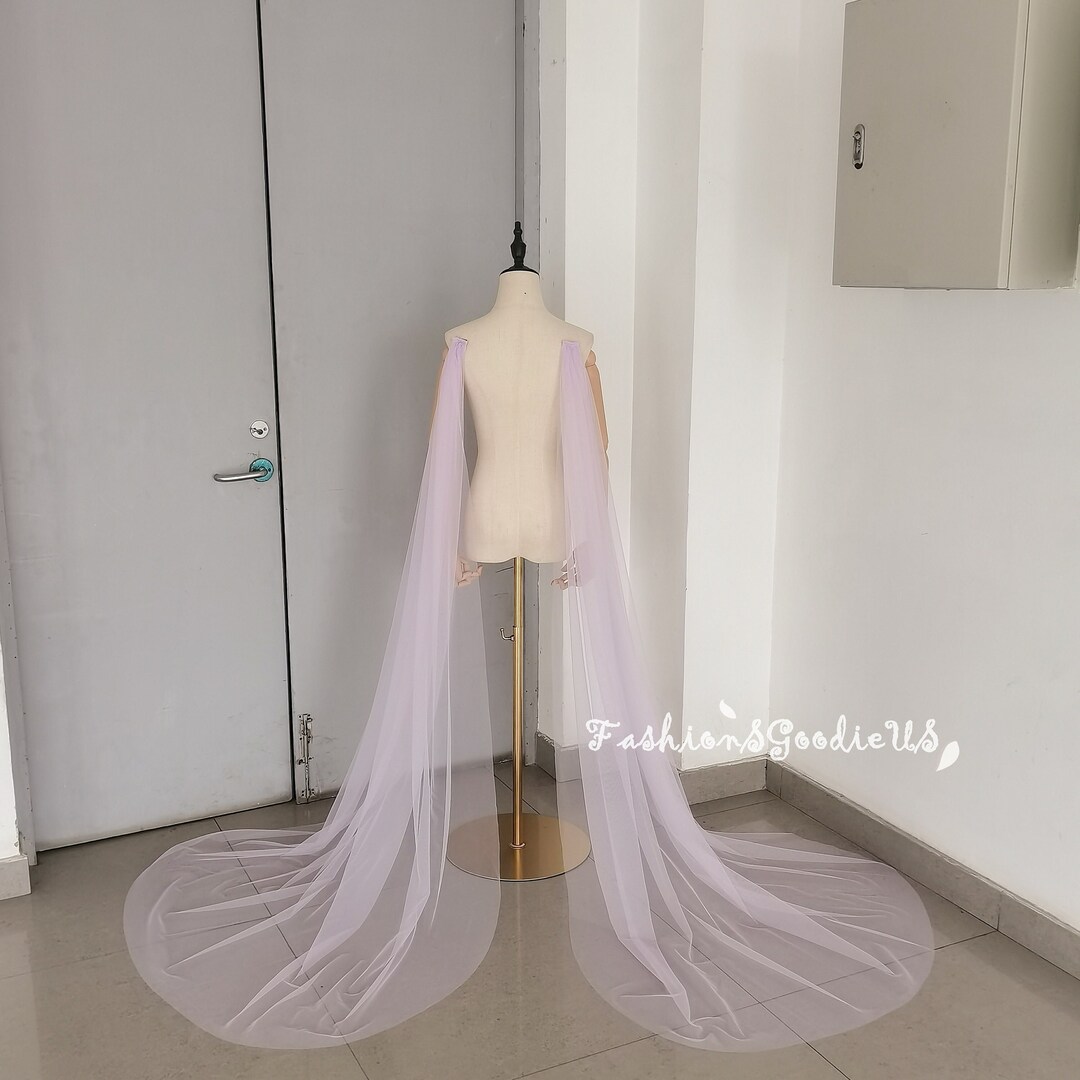Plain Tulle Wedding Wings, Custom Color Tulle Wings, Shoulder Veil ...