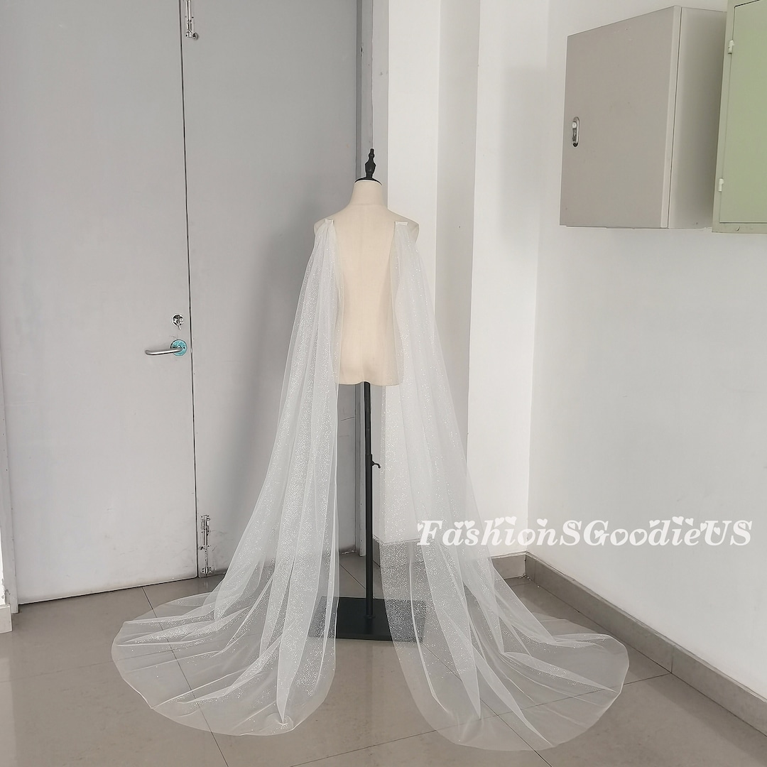 Sparkling White Glitter Tulle Wedding Wings, Custom Color Wings ...