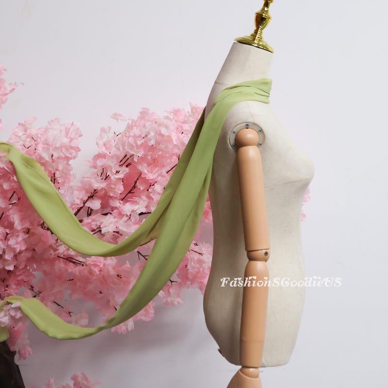 Green & White Scarf - Etsy