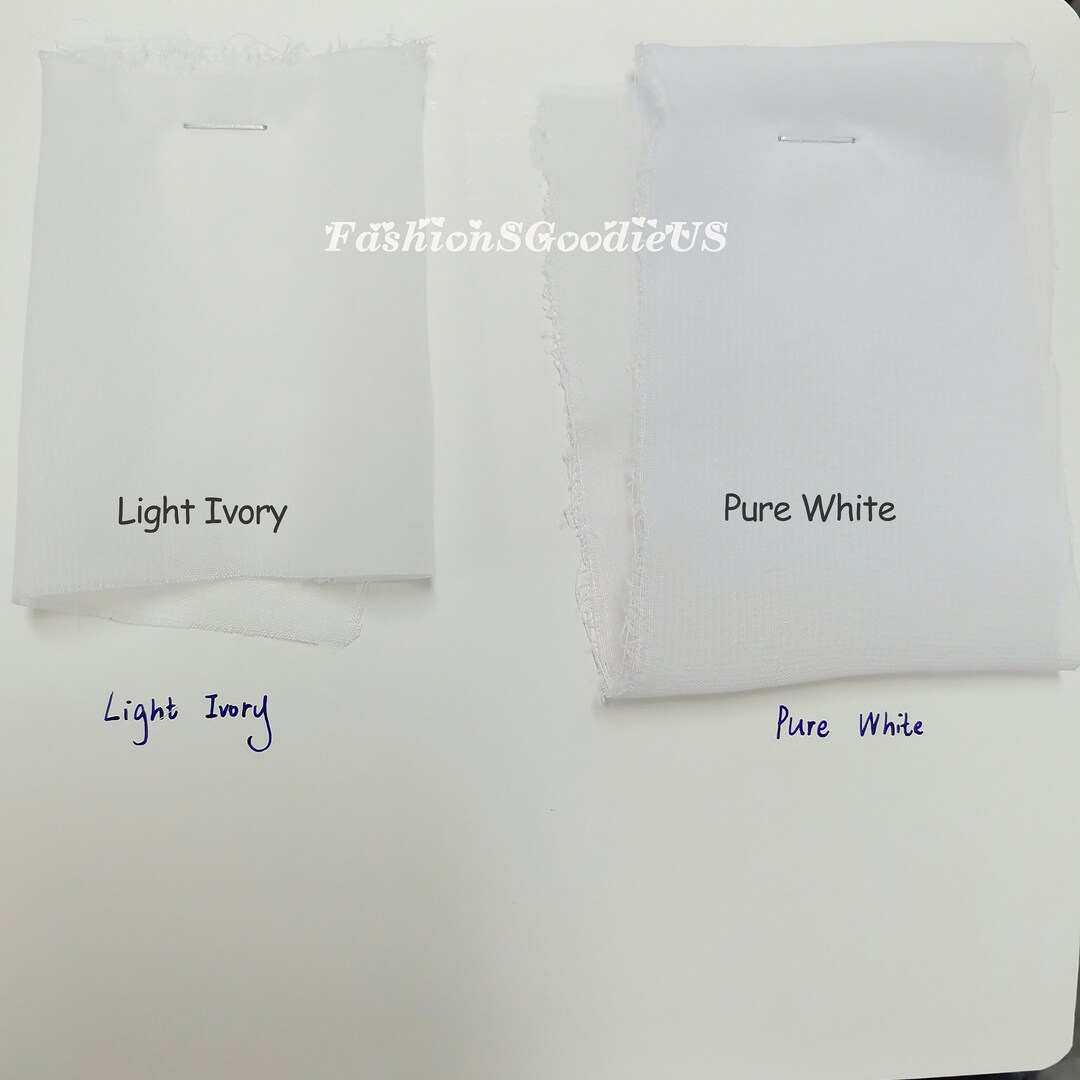 Chiffon Swatches-light Ivory and Pure White - Etsy
