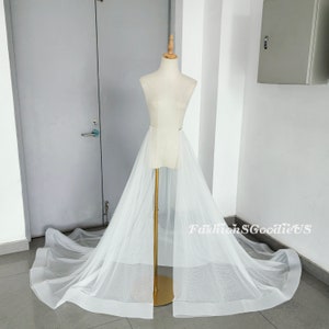 Two Layers Plain Tulle Bridal Train, Detachable Wedding Dress Train ...