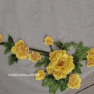 Romantic Yellow Flowers Veil for Bride Special Yellow Flower Wedding ...