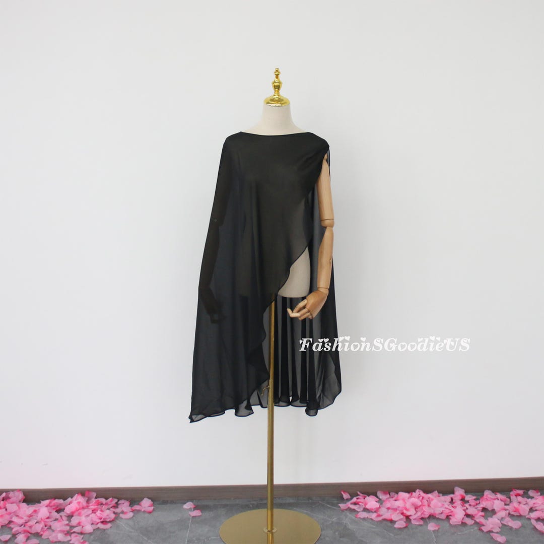 Bridal Shoulder Cape, Custom Color Wedding Cape, Gothic Black Cloak ...