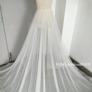 Two Layers Plain Tulle Bridal Train, Detachable Wedding Dress Train ...