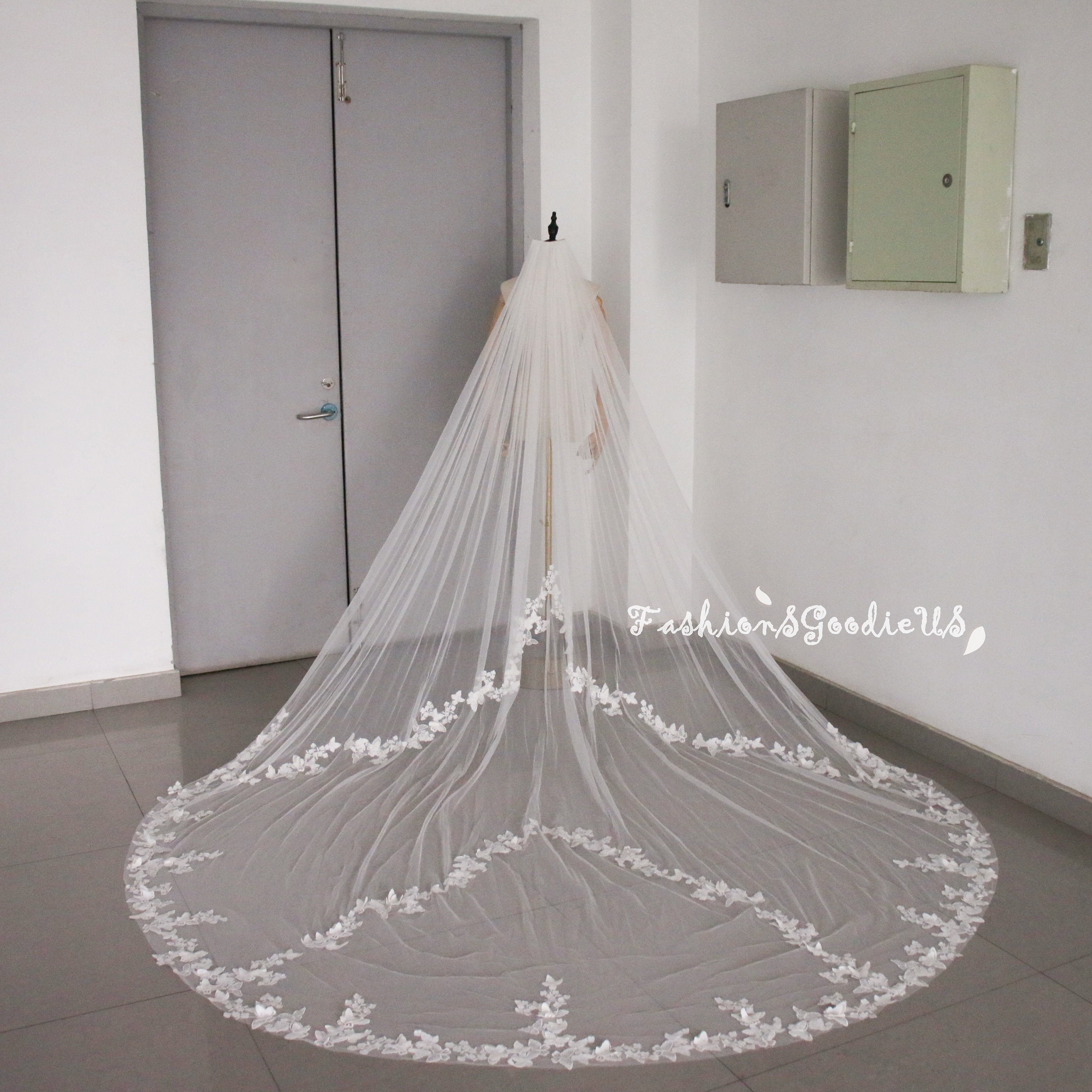 Dreamy Butterfly Wedding Veil, Elegant Butterfly Bridal Veil, Vintage ...