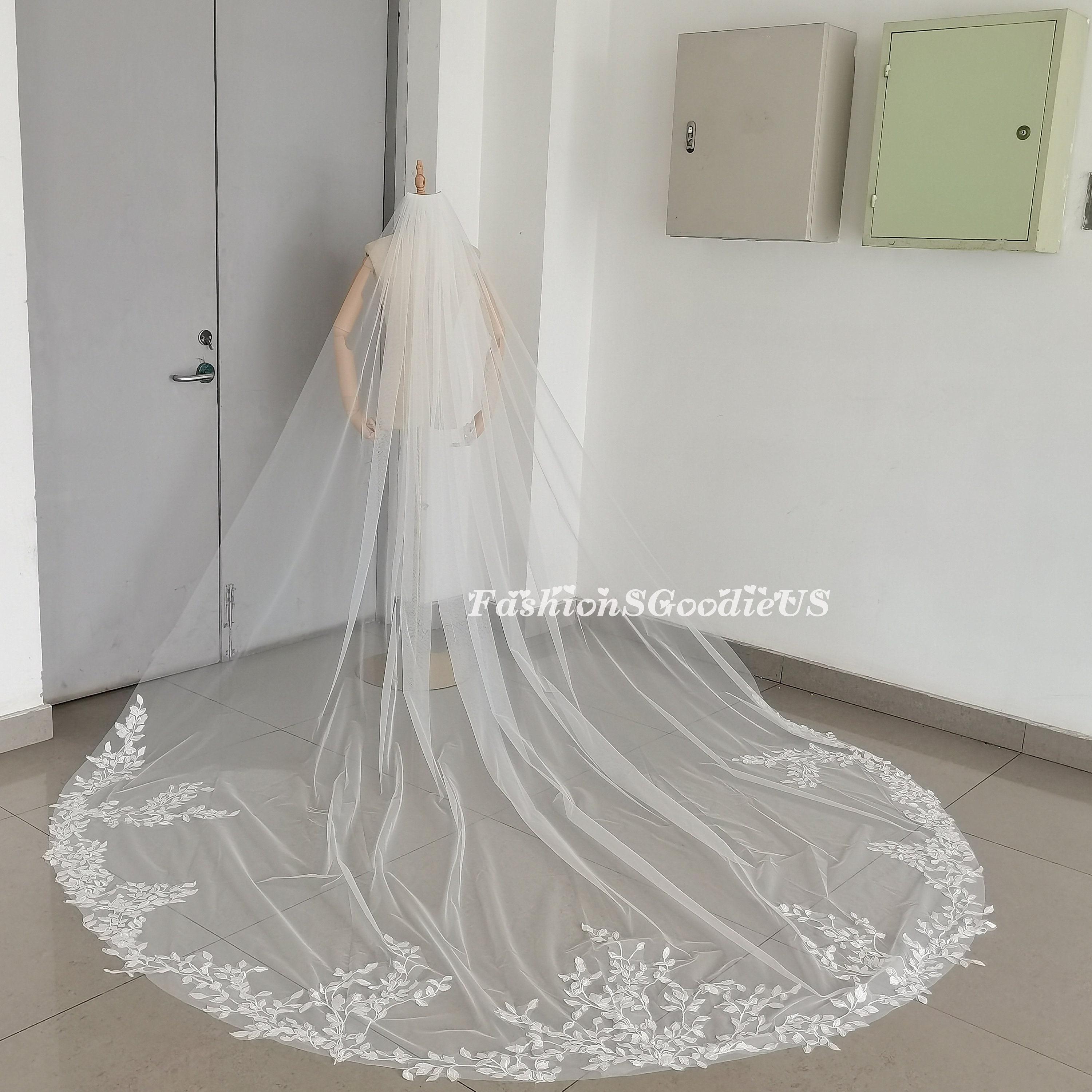 Bohemia Leaf Bridal Veil, Leaf Wedding Veil, Leaf Lace Veil for Bride ...