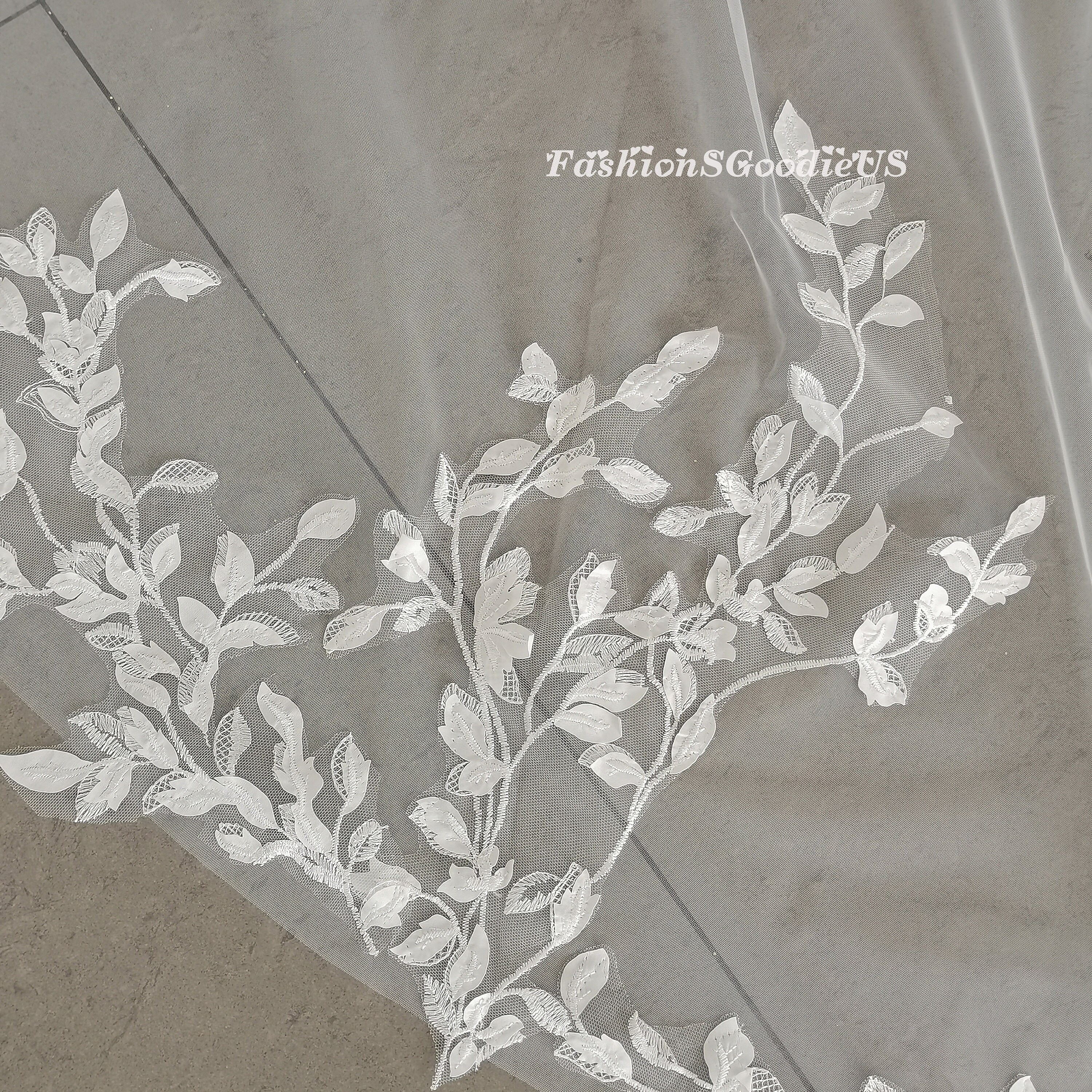 Bohemia Leaf Bridal Veil, Leaf Wedding Veil, Leaf Lace Veil for Bride ...
