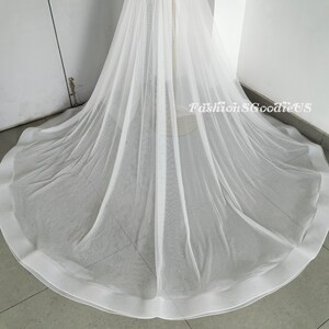 Two Layers Plain Tulle Bridal Train, Detachable Wedding Dress Train ...