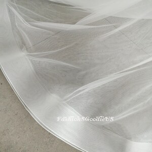 Two Layers Plain Tulle Bridal Train, Detachable Wedding Dress Train ...