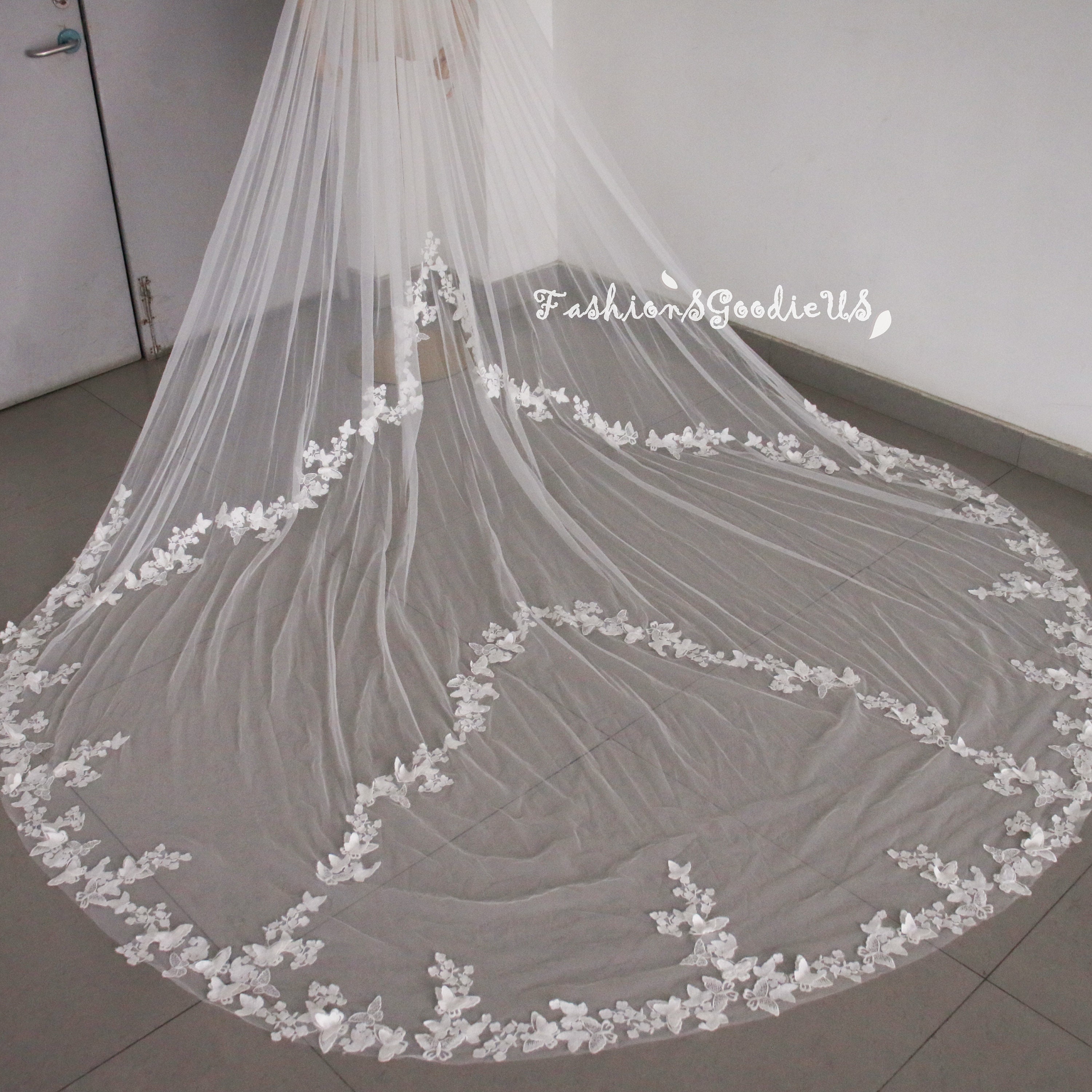 Dreamy Butterfly Wedding Veil, Elegant Butterfly Bridal Veil, Vintage ...