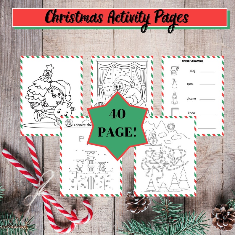 40 Printable Christmas Activities, Christmas Activity Bundle, Kid's ...