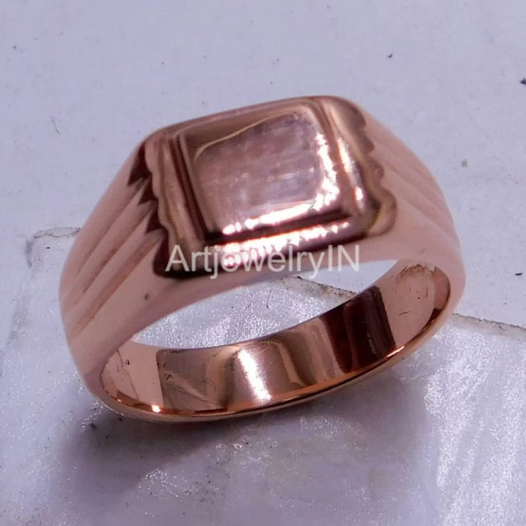 Solid Copper Rings for Men woman Band Ring plain Mens - Etsy