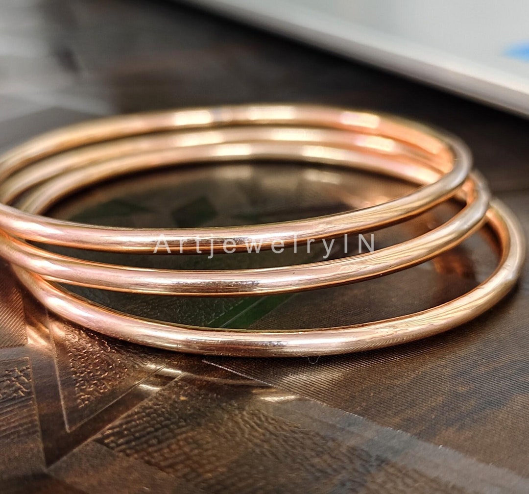 Pure Copper Bangle, 3 Set Bangle, Copper Bangle, Bangle for Women ...