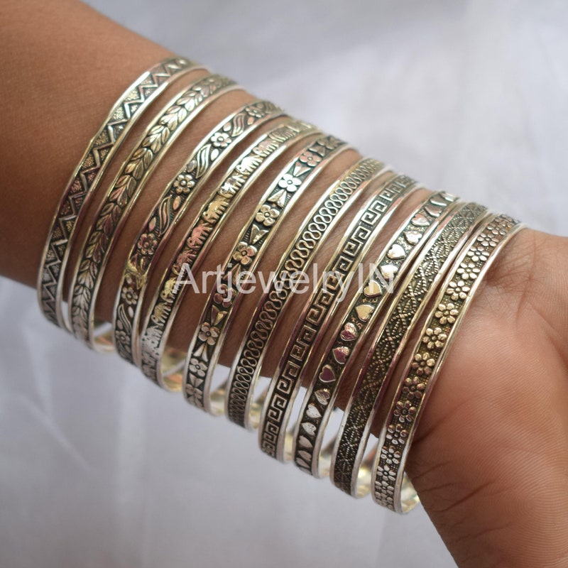 Oxidized Bangles - Etsy