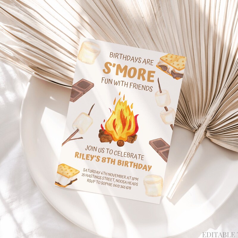 Smores Invitation - Etsy