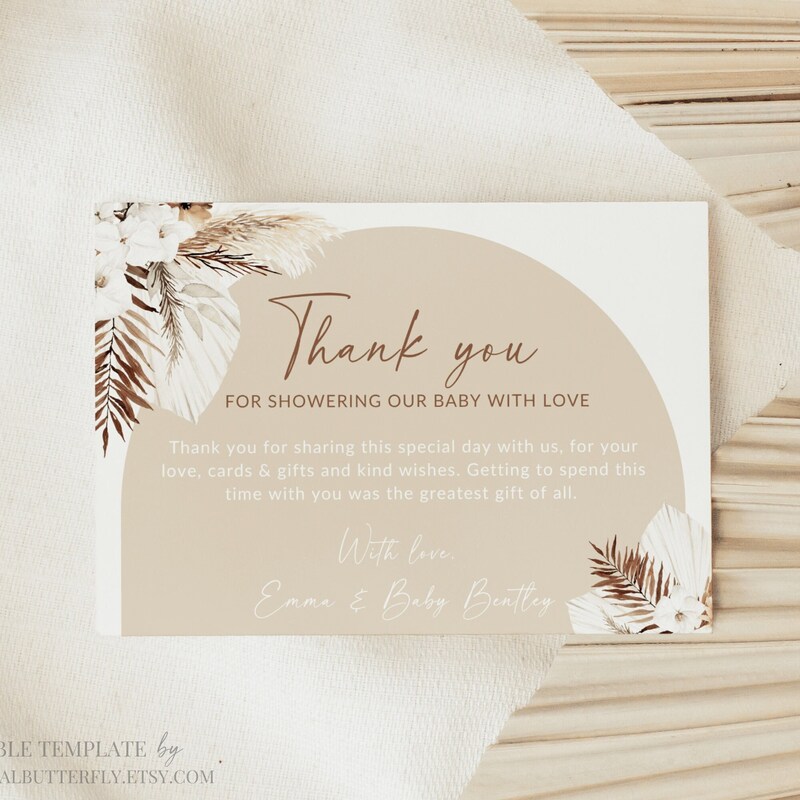 Boho Thank You Cards - Etsy