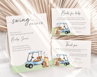 EDITABLE Golf Baby Shower Bundle Golfing Couples Baby Shower Bundle ...