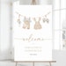 Baby Clothes Gender Reveal Welcome Sign Clothesline Gender Reveal ...