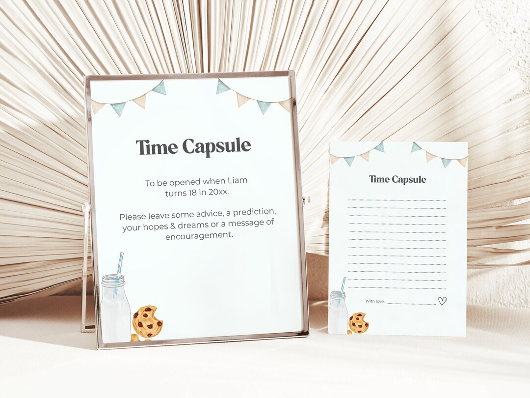 Milk and Cookies Time Capsule Milk & Cookies First Birthday Time ...