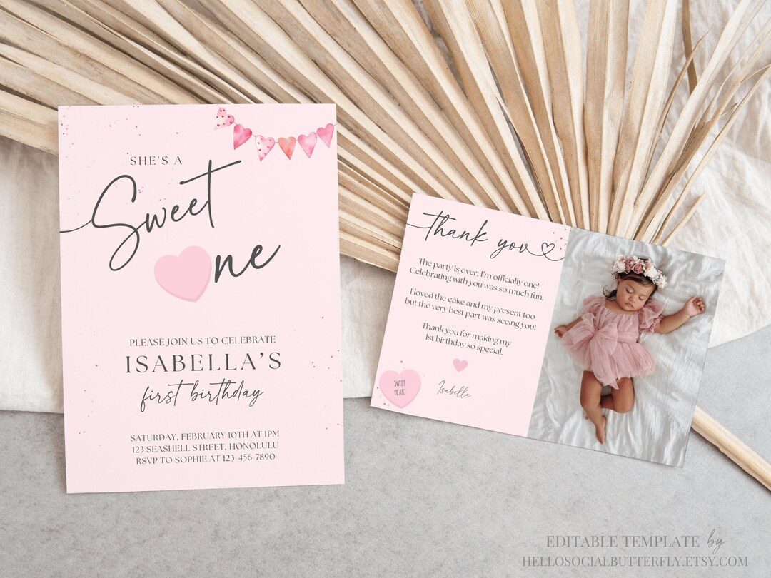 Sweetheart Birthday Invitation Valentine Birthday Invitation ...