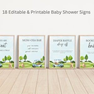 EDITABLE Golf Baby Shower Bundle Golfing Couples Baby Shower Bundle Let ...