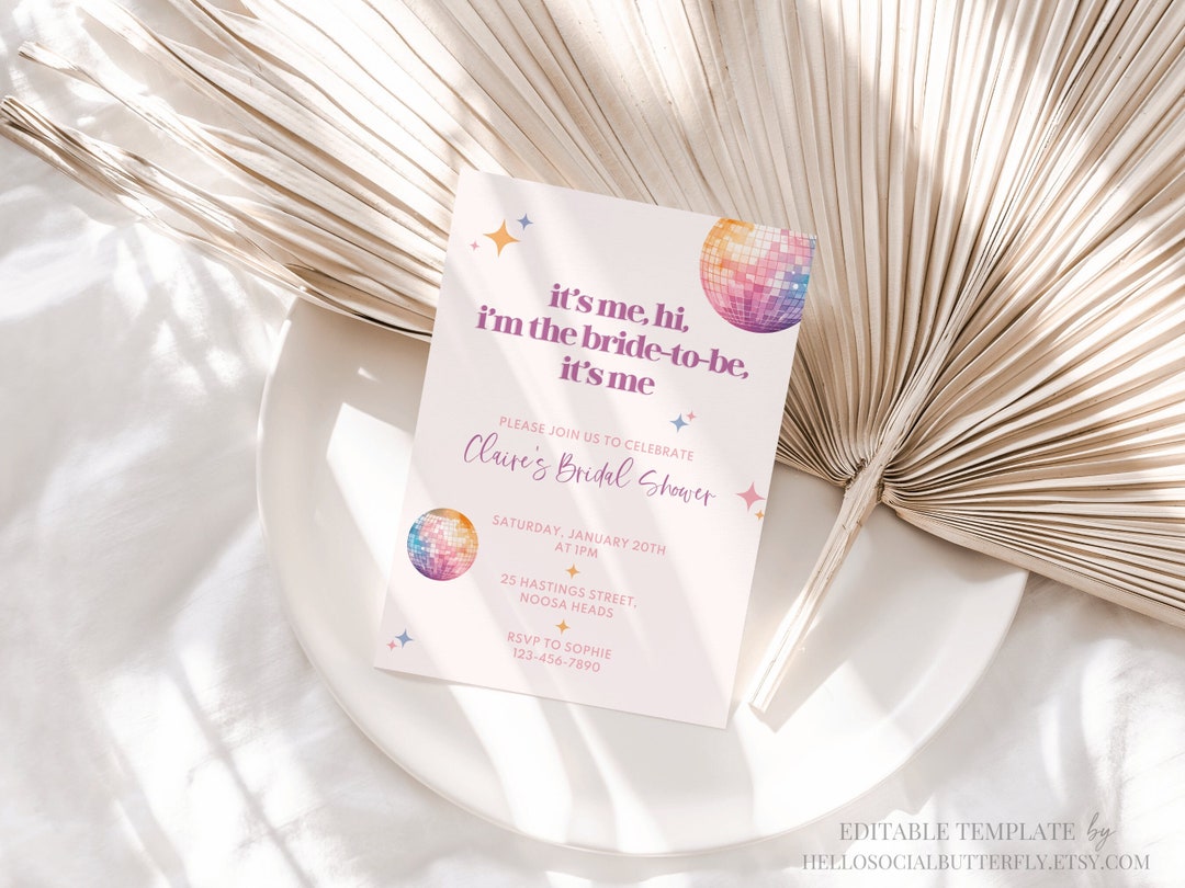 It's Me Hi I'm the Bride-to-be Invitation Swift Bridal Shower Eras ...